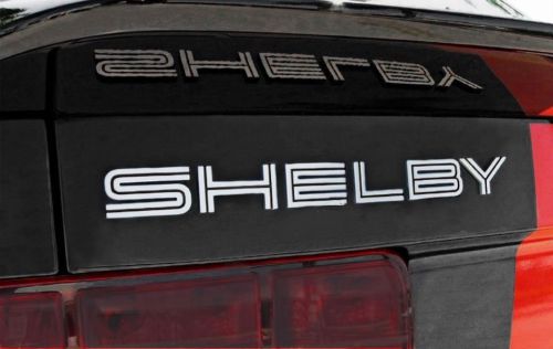 Sell Polished Silver Shelby Letters Emblem Door Trunk Badge Ford ...