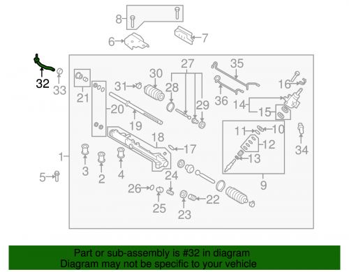 Sell Genuine Mazda Outer Tie Rod - Passenger Side (RH) GS3L-32-280 in ...