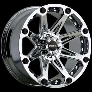 Sell 18" BALLISTIC JESTER CHROME RIMS & LT275-70-18 NITTO TRAIL ...