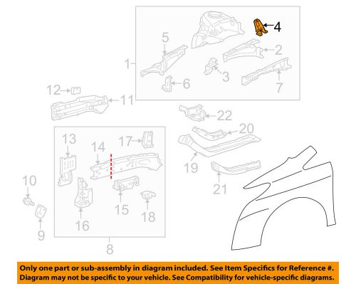 Buy TOYOTA OEM 10-15 Prius-Fender Mounting Bracket Right 5370747010 in ...