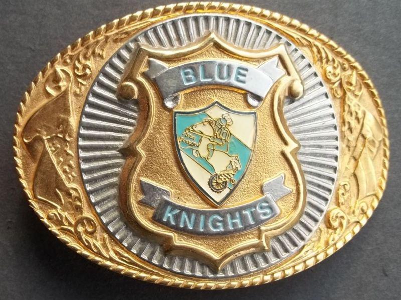 Buy Blue Knights Police Motorcycle Club Cop MC Belt Buckle Patch Pins ...