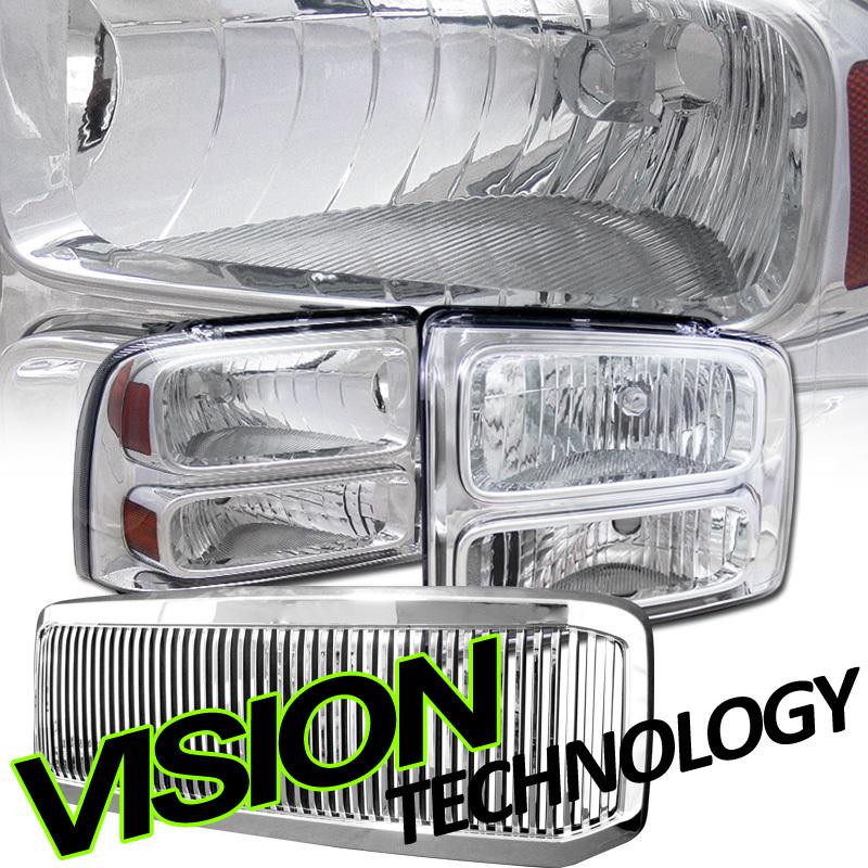 Buy 05 06 07 F250/F350/F450/F550/Excursion Chrome Crystal Headlights ...
