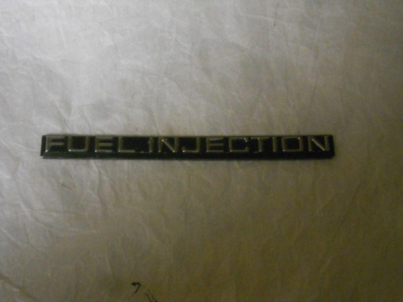 Buy Chevy Chevrolet FUEL INJECTION Emblem OEM Monte Carlo El Camino in ...