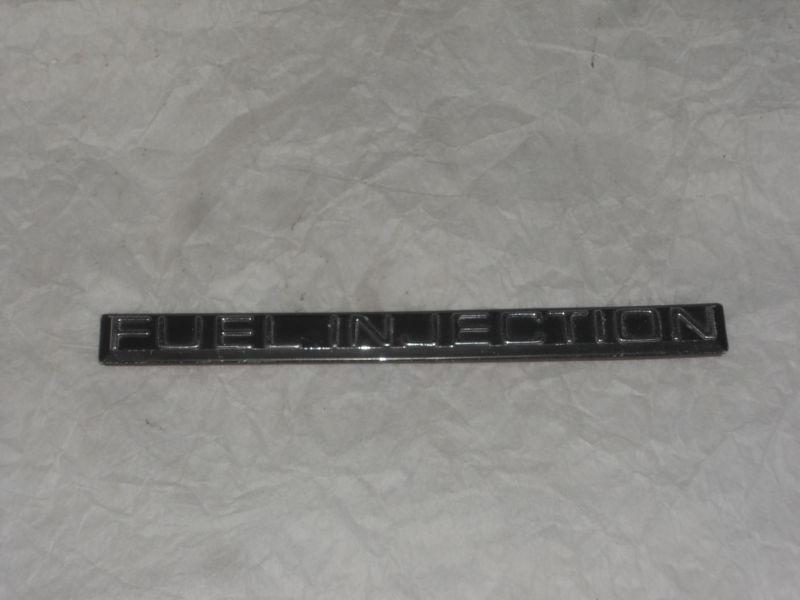 Buy Chevy Chevrolet FUEL INJECTION Emblem OEM Monte Carlo El Camino in ...