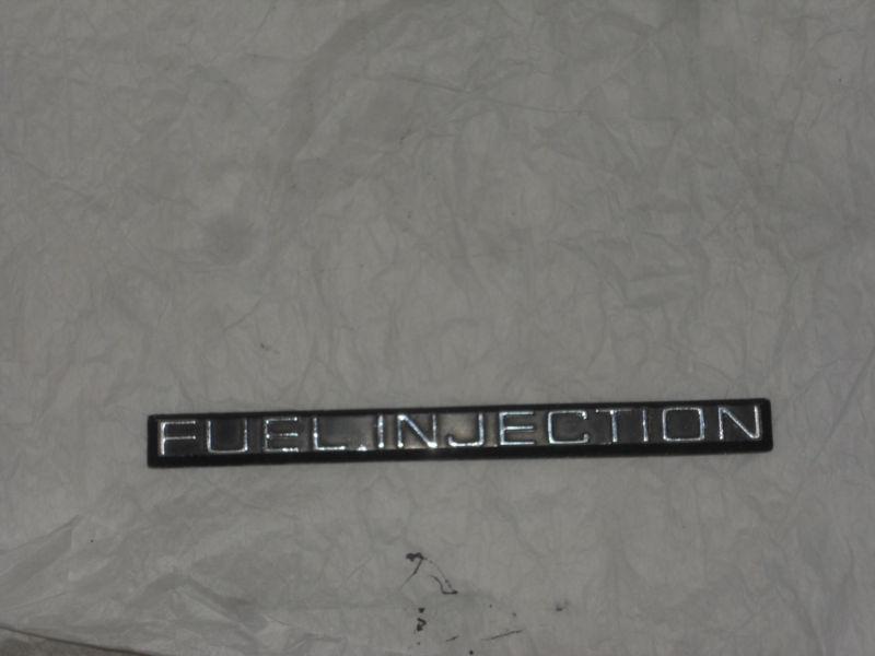 Buy Chevy Chevrolet FUEL INJECTION Emblem OEM Monte Carlo El Camino in ...
