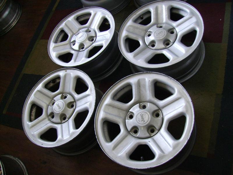 Buy JEEP YJ WRANGLER GRAND CHEROKEE 16" OEM STOCK SILVER STEEL 5X5 ...
