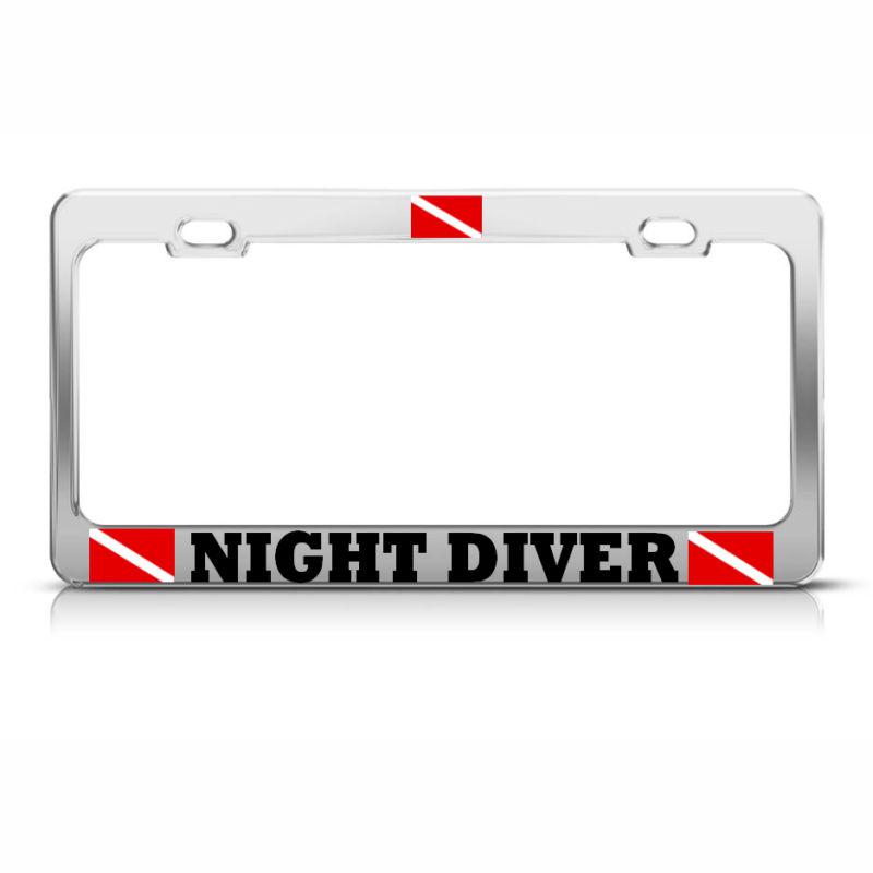Purchase NIGHT DIVER LICENSE PLATE FRAME HEAVY METAL LOVE SCUBA DIVING ...