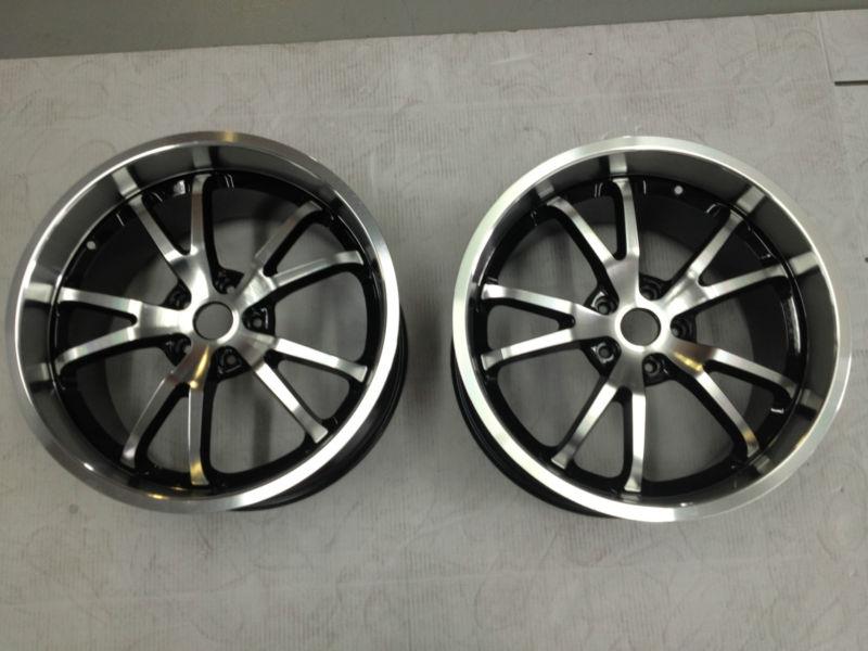 Purchase 2 Steeda Spyder Wheels Black w/Machined face 2005-14 Mustang 5 ...
