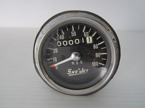 Purchase NOS Vintage Sno Jet snowmobile 100MPH speedometer gauge Ski ...
