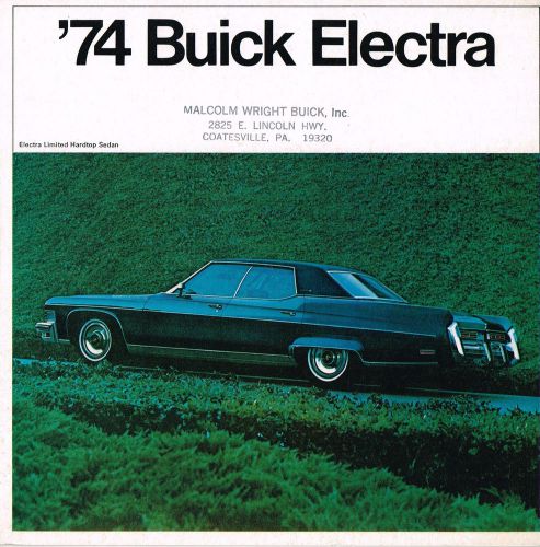 Purchase 1974 BUICK ELECTRA Brochure / Pamphlet: 225 / CUSTOM / LIMITED ...