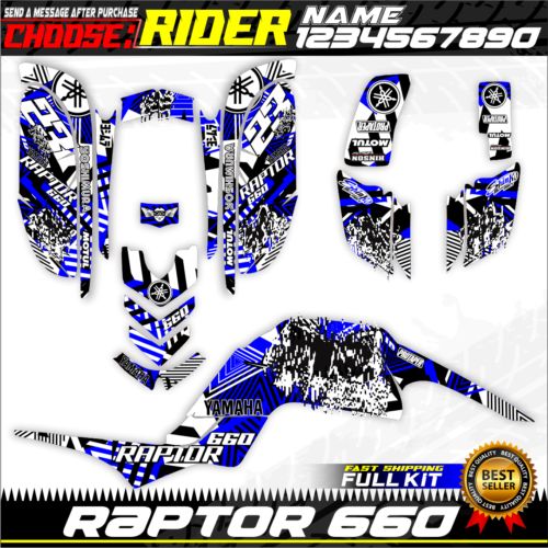 Purchase yamaha raptor 660 kit graphics decals stickers atv wrap quad ...