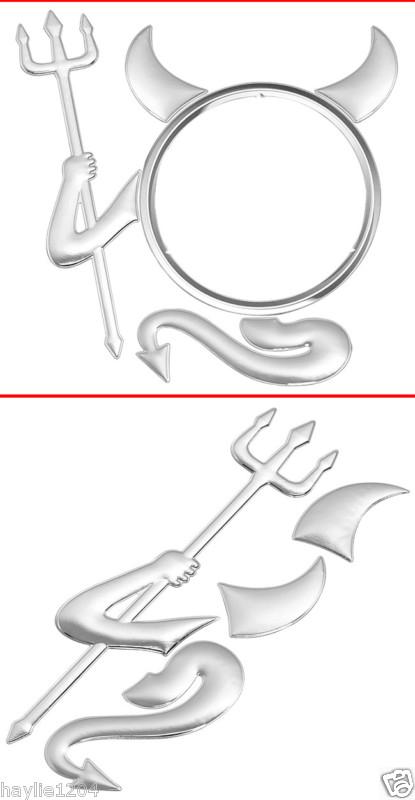 Purchase 3D CHROME DEVIL DECAL DEMON CAR STICKER EMBLEM LOGO FOR EVIL ...