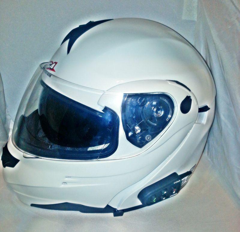 Buy NEW Large Pearl White Black Vega Summit 3.0 Bluetooth MP3 GPS Helmet Free Ship in Oklahoma ...