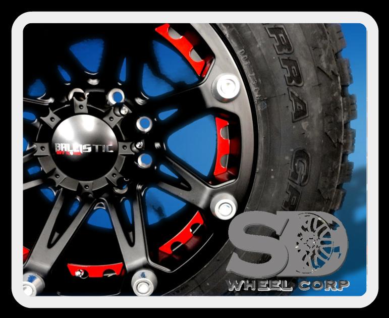 Buy 18" BALLISTIC JESTER 8X6.5 W/ LT275/70/18 NITTO TERRA GRAPPLER AT ...