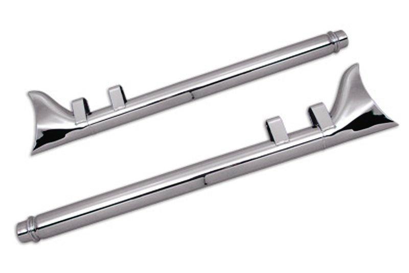 Buy CHROME 29" FISHTAIL PIPE KIT WITH MOUNTING BRACKETS FOR HD BT FLT ...