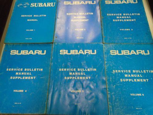 Find 1980s Subaru Service Manual Bulletins 6 Volume Set Factory OEM ...
