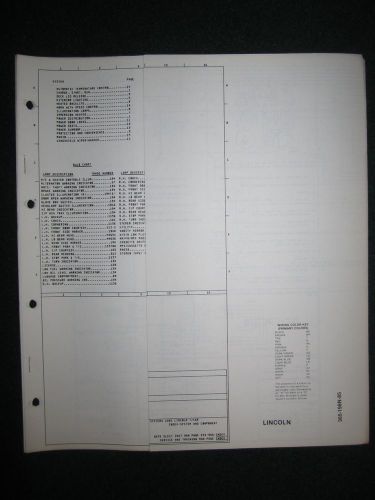 Find 1985 Lincoln Town Car Electrical Wiring Diagram Manual Schematic ...