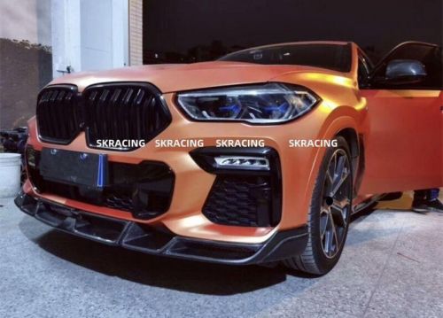 Find For BMW X6 G06 2020-2023 Real Carbon Fiber Front Bumper Lip ...