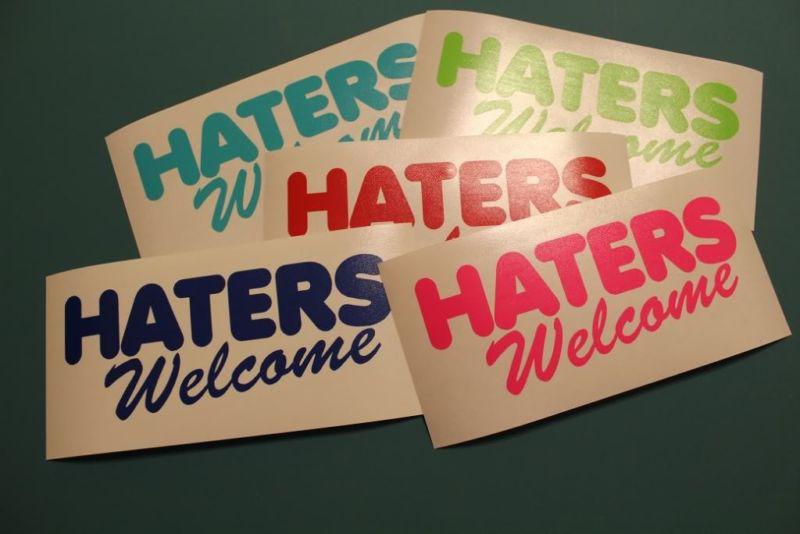 Find Haters Welcome Vinyl Sticker Decal Euro JDM KDM Drift in ...