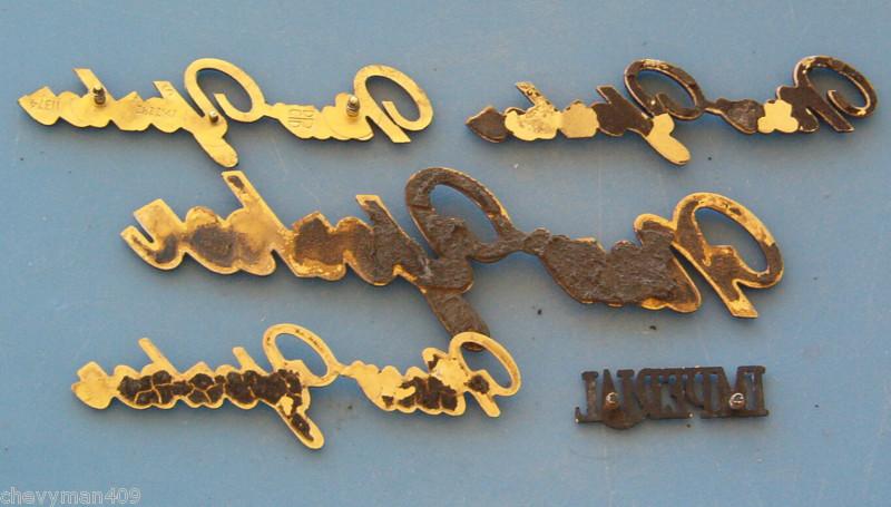 Sell CHRYSLER NEW YORKER SCRIPT EMBLEMS lot GOLD MOPAR BADGE FIFTH ...