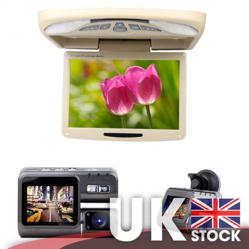 Sell 12.1" flip down monitor (Tan) + 2" LCD monitor 720P HD Dashcam in ...