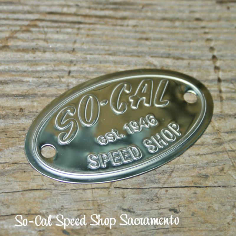 Sell SO CAL SPEED SHOP STAINLESS STEEL BADGE RAT HOT ROD CUSTOM FRAME ...