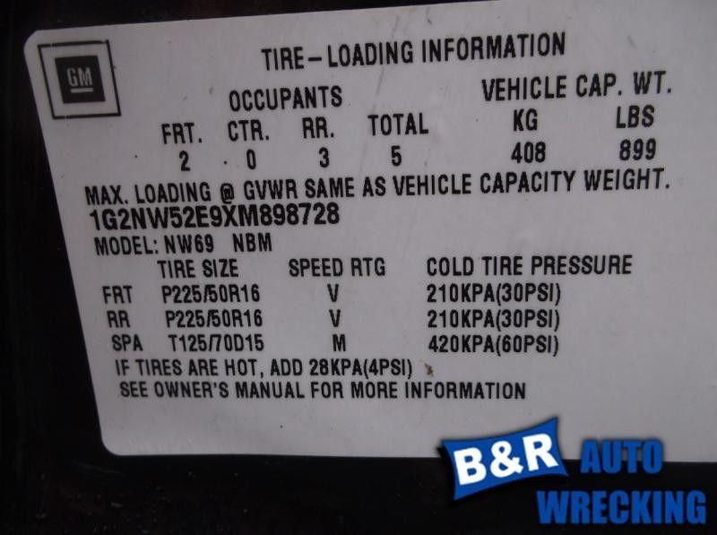 Sell Left Taillight for 99 00 01 02 03 04 05 GRAND AM ~ GT 4897807 in ...