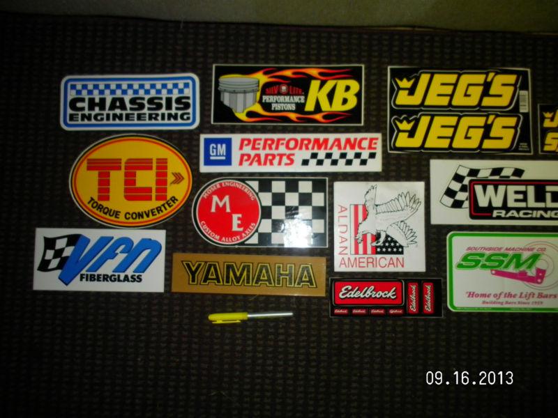 Purchase VTG NEW DRAG RACING STICKER DECAL LOT OF 14-YAMAHA-JEGS-ALDAN ...