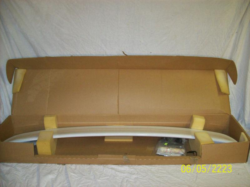 Purchase NOS Mazda 626 glacier white spoiler w/ 3rd tail light part ...