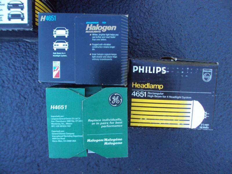 Purchase H4651 Halogen Headlights; 1 Sylvania; 4 Phillips; 3 GE REDUCED ...
