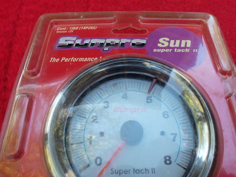 Purchase SUNPRO SUN SUPER TACH II 3-3/8" white / Chrome Bezel NEW ...