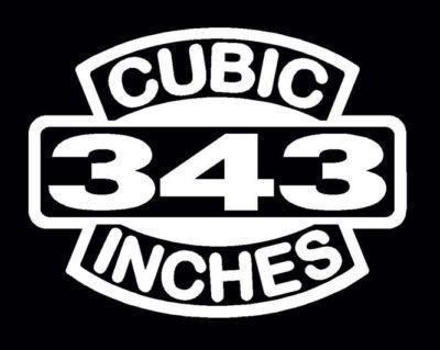 Purchase 2 V8 343 CUBIC INCHES ENGINE DECAL SET 343 CI EMBLEM STICKERS ...