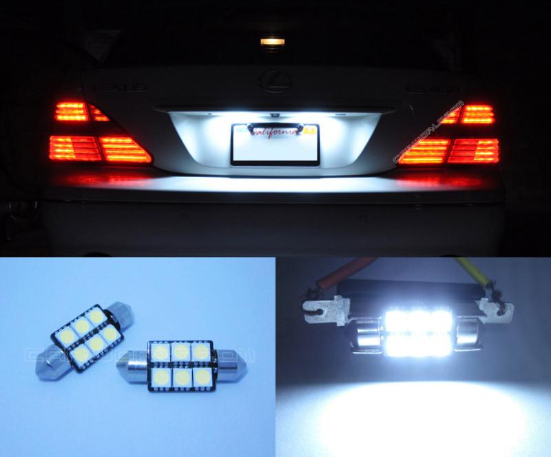 Purchase 2x 6418 6411 White LED Light 36MM Festoon Error Free License ...