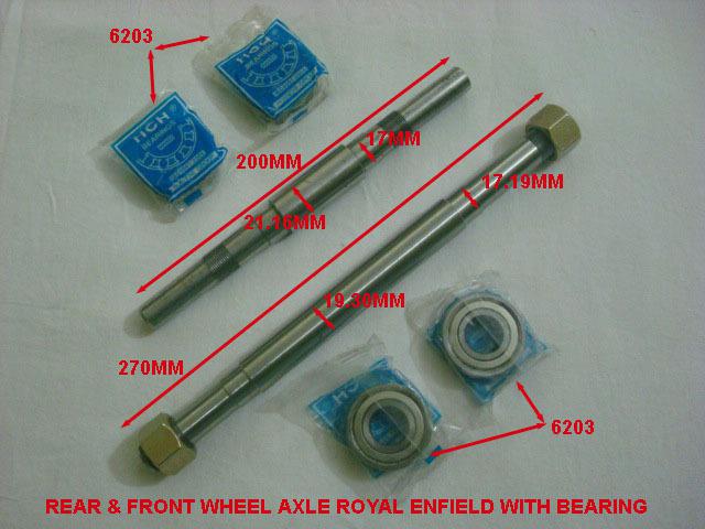 Purchase ROYAL ENFLIED BULLET . FRONT AND REAR WHEEL AXLE WITH BEARING ...