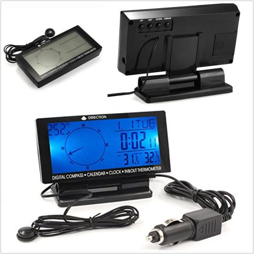 Buy Autos Center Console Blue Backlight Electronic Digital Compass ...
