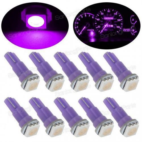 Buy 10x T5 Purple Dashboard Panel Indicator 5050 SMD LED Light Bulb 17 ...