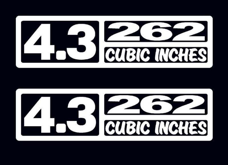 Buy 2 V6 4.3 LITER / 262 CUBIC INCHES DECAL SET EMBLEM WINDOW STICKERS ...