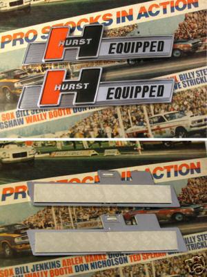 Buy Set of 2 Hurst Equipped Emblems Olds 442 GTO GS GSX Chevelle Camaro ...
