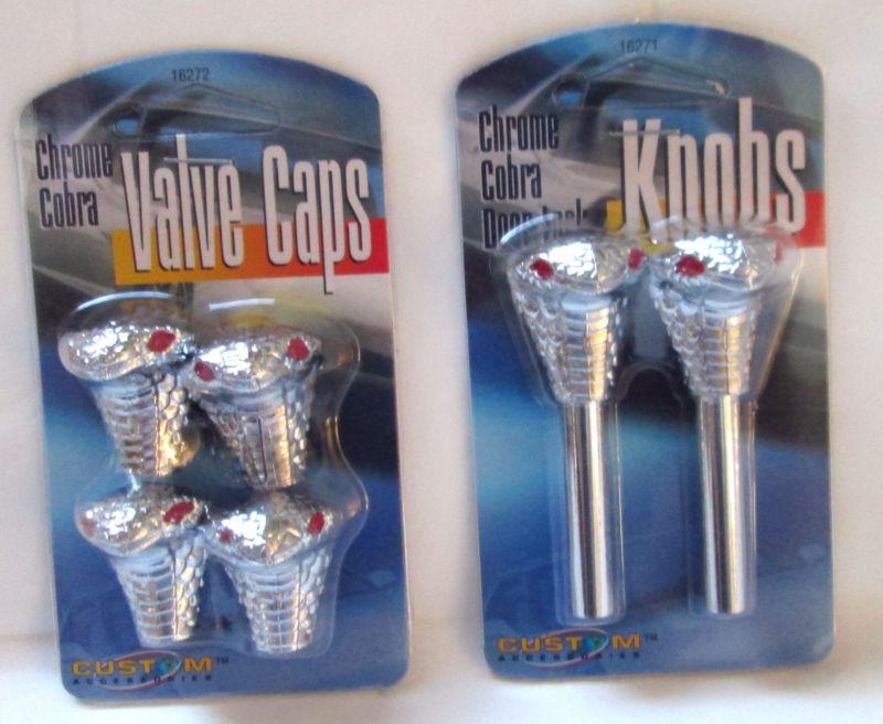Buy Chrome Red Eyed Cobra Door Lock Knobs and Valve Stem Caps in Elk ...