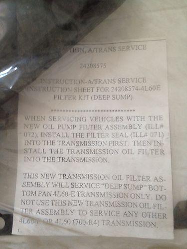 Find ACDELCO PROFESSIONAL 24208576 Transmission Filter 4L60E OEM in ...