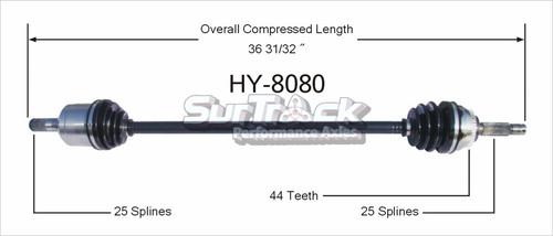 Find SUR TRACK HY-8080 CV Half-Shaft Assembly-New CV Axle Shaft in ...