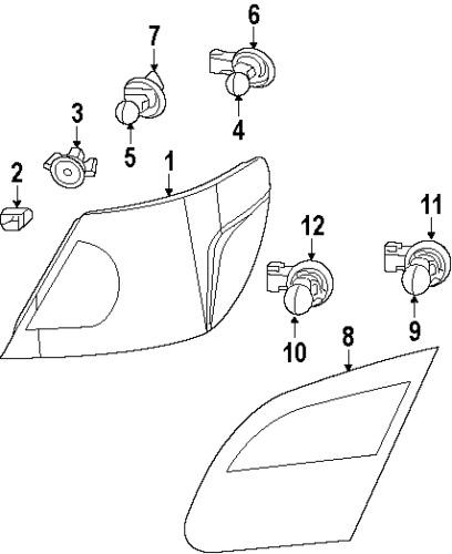 Find CHRYSLER L003757A GENUINE OEM FACTORY ORIGINAL EXTERIOR BULBS in ...