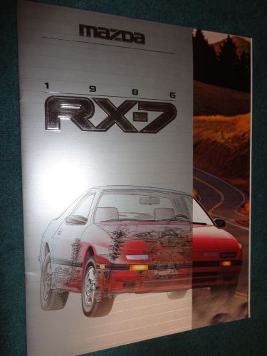 Sell 1986 MAZDA RX-7 SALES BROCHURE / ORIGINAL RX7 DEALERSHIP CATALOG ...