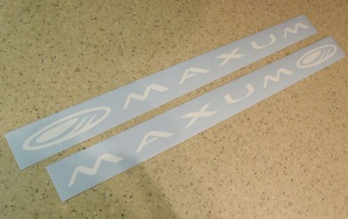 Sell Maxum Vintage Boat Decals 18" White Die-Cut 2-PAK FREE SHIP + FREE ...