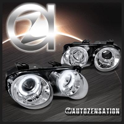 Sell 1998-2001 Acura Integra Dual Halo Projector Headlight JDM Chrome ...