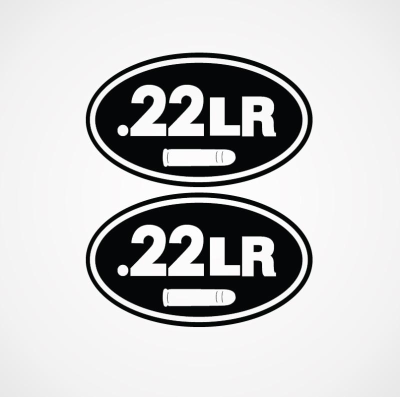 Purchase .22LR Oval Decal SET 5" Black Ammo Can 22 LR Cal Bullet Long ...