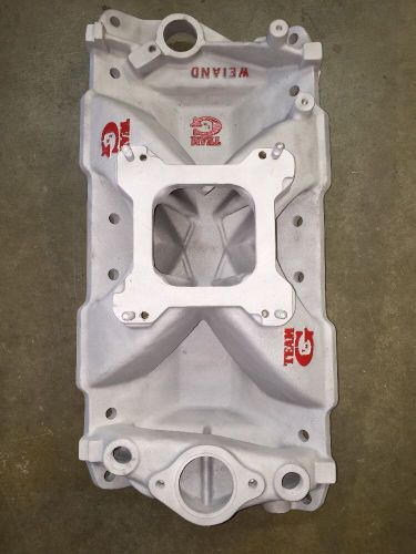 Purchase Weiand #7530 Team G SBC single plane race intake 4150 FLANGE ...