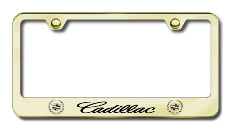 Purchase Cadillac Engraved Gold License Plate Frame -Metal Made in USA ...