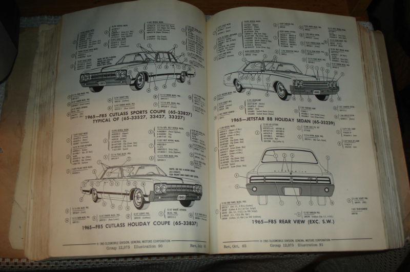 Purchase 1949-1965 OLDSMOBILE BODY PARTS BOOK CATALOG GM NUMBERS MANUAL ...