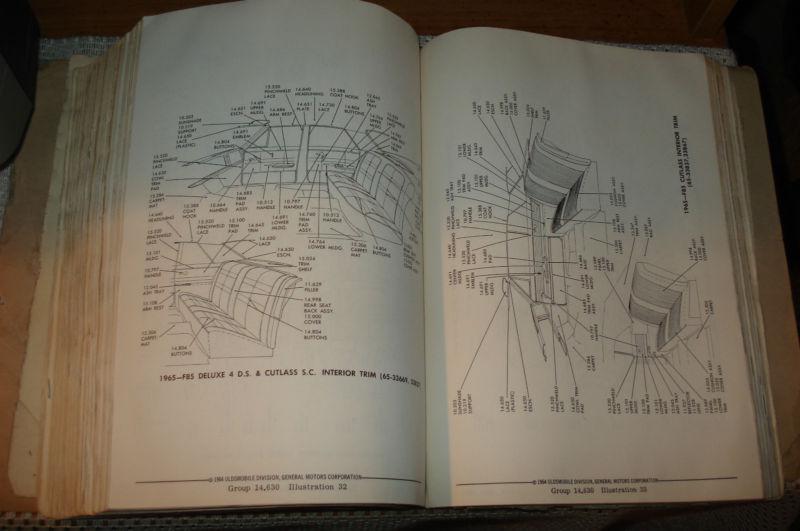 Purchase 1949-1965 OLDSMOBILE BODY PARTS BOOK CATALOG GM NUMBERS MANUAL ...